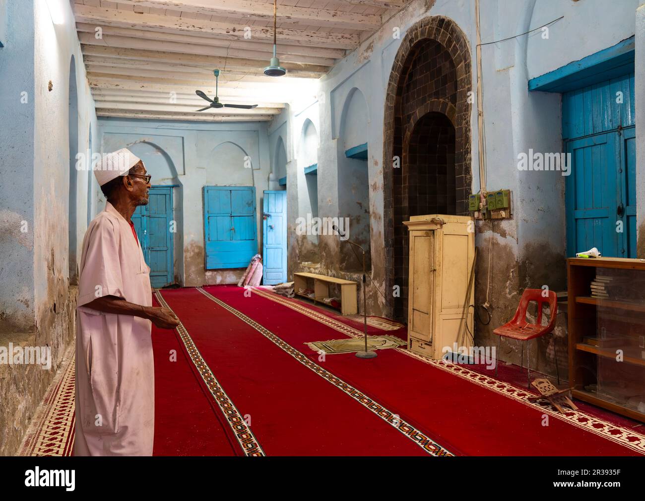 Inside the Mosque of Sheikh Hamal, Northern Red Sea, Massawa, Eritrea ...