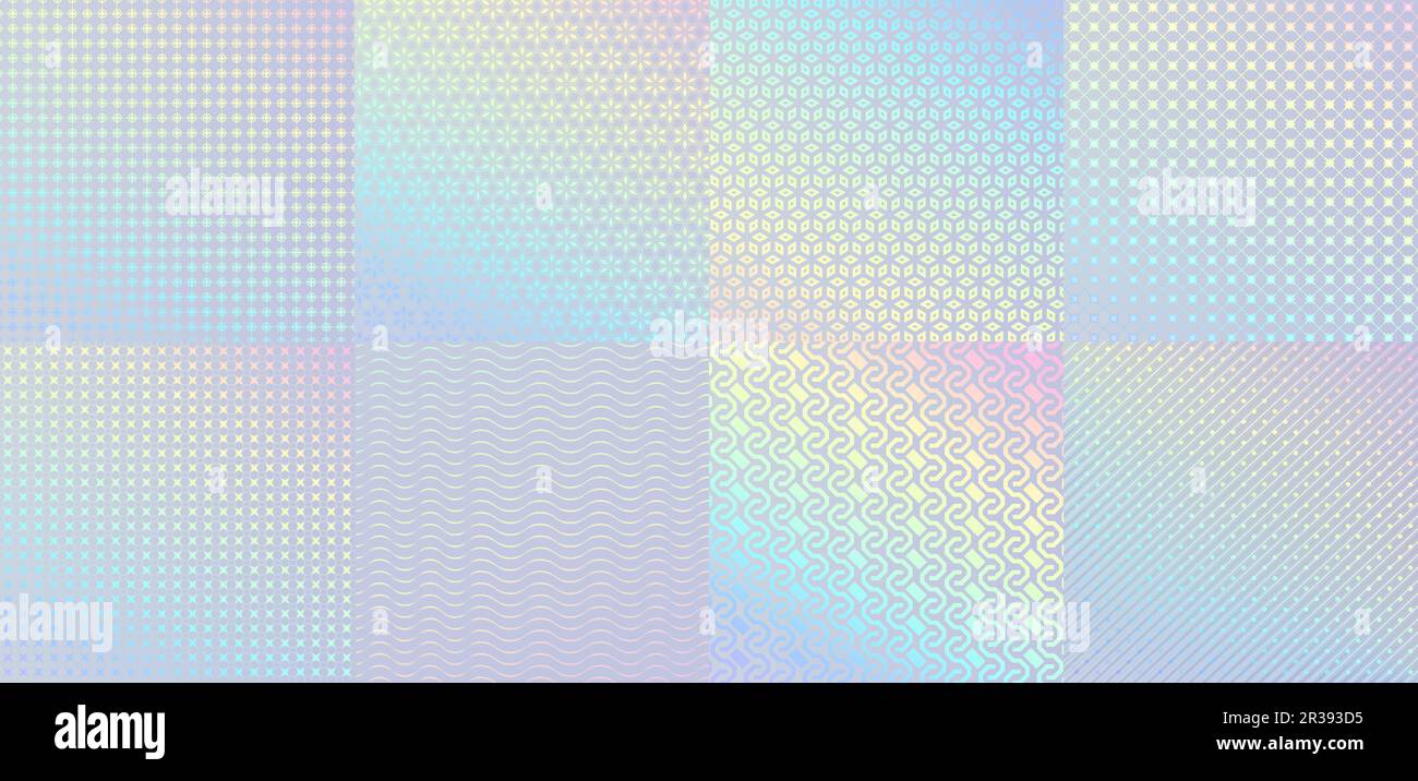Hologram texture patterns, glitter foil with rainbow gradient. Official ...