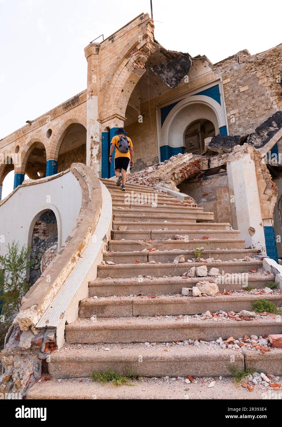Ruins of the old palace of Haile Selassie with collapsed dome, Northern ...