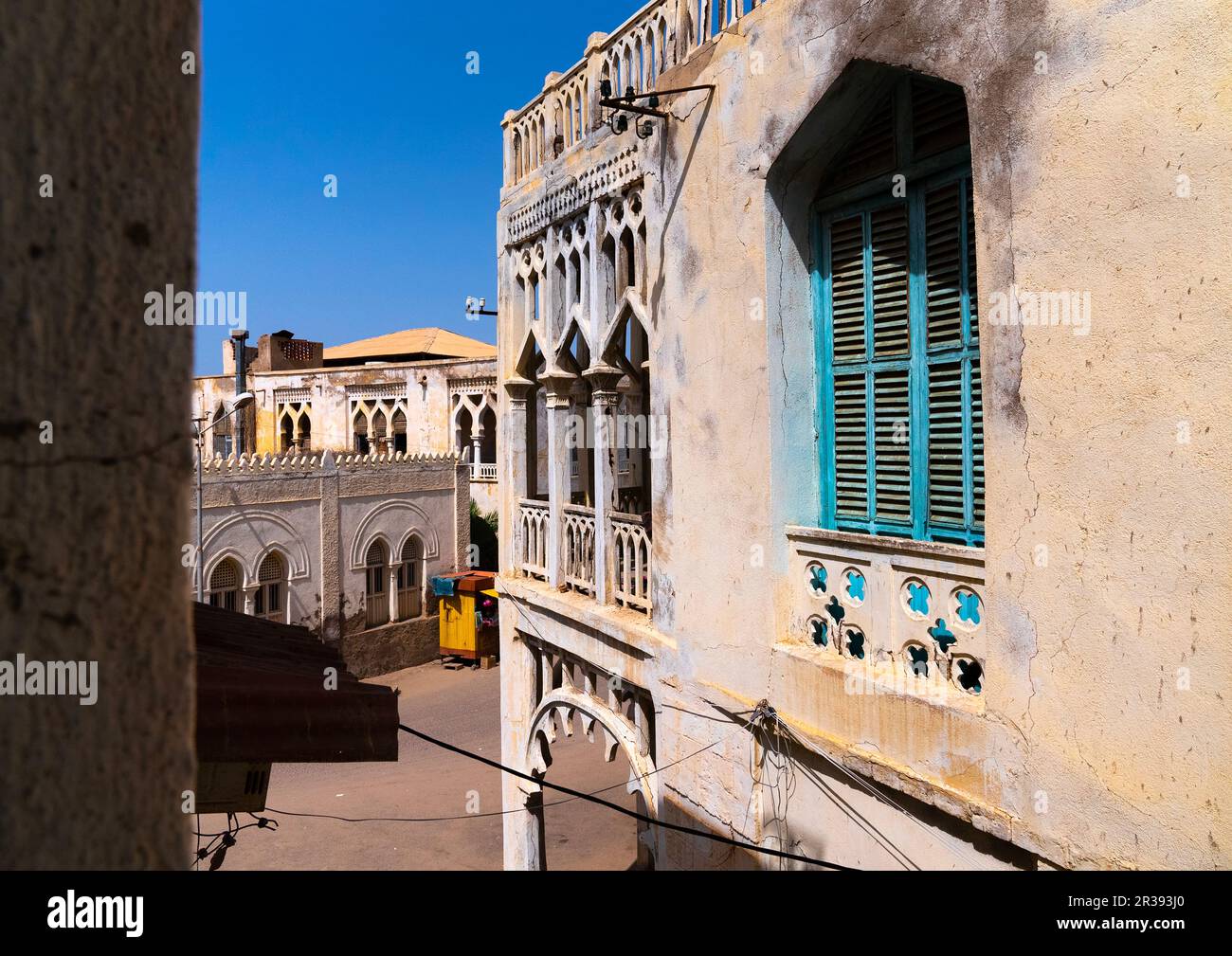 High angle view of the ottoman old city, Northern Red Sea, Massawa ...