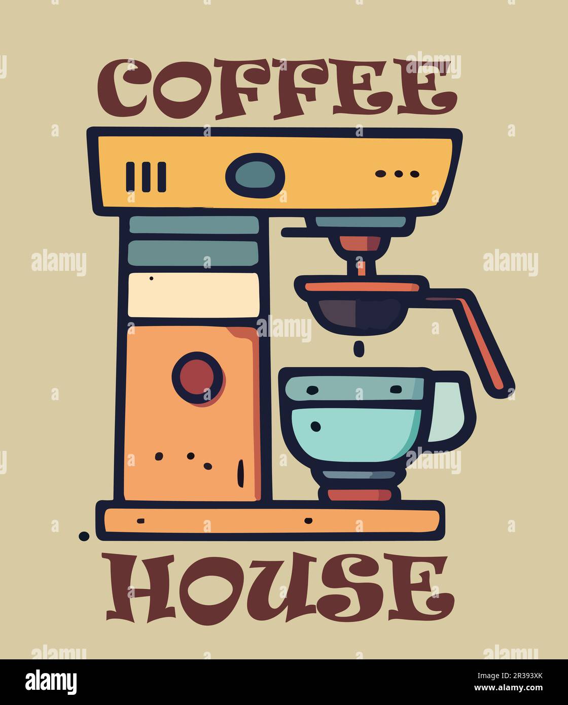Coffee shop cafe icon sign vector espresso machine Stock Vector Image ...