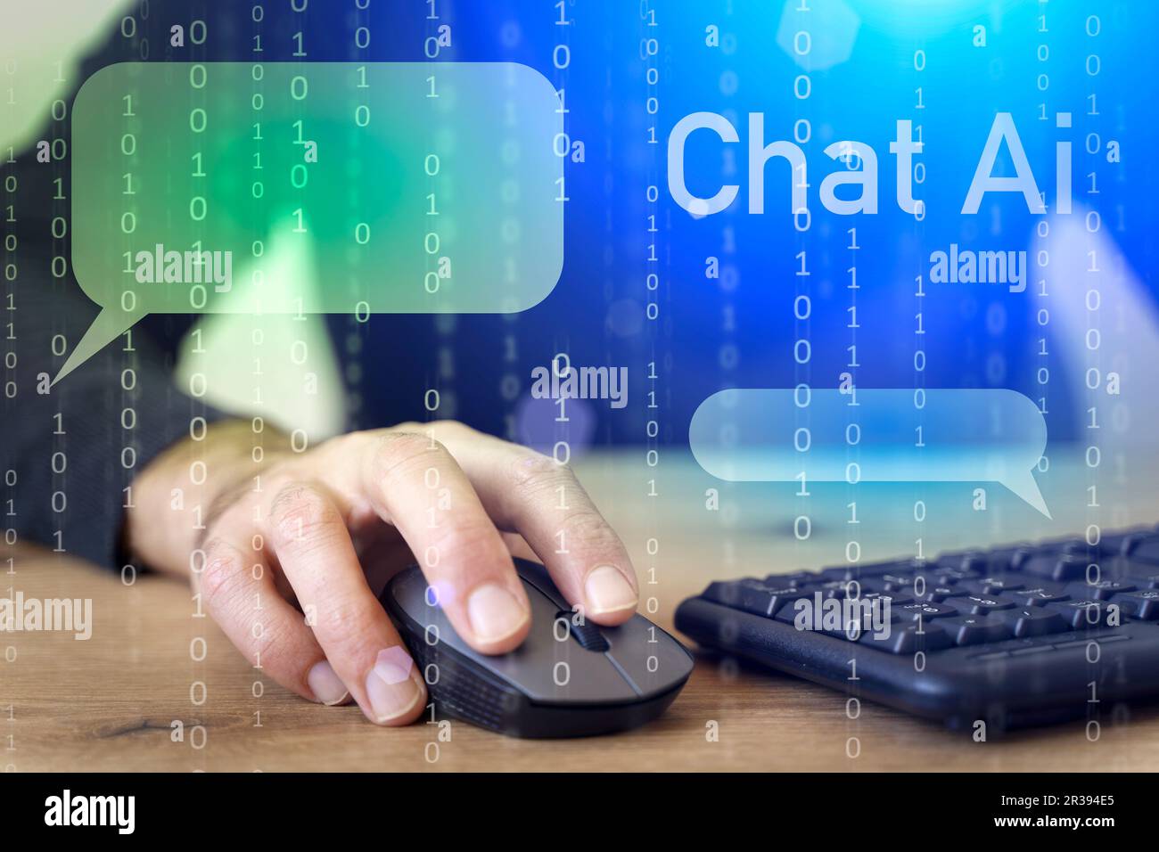 Chat Ai concept. User communicates with Artificial Intelligence in chat ...