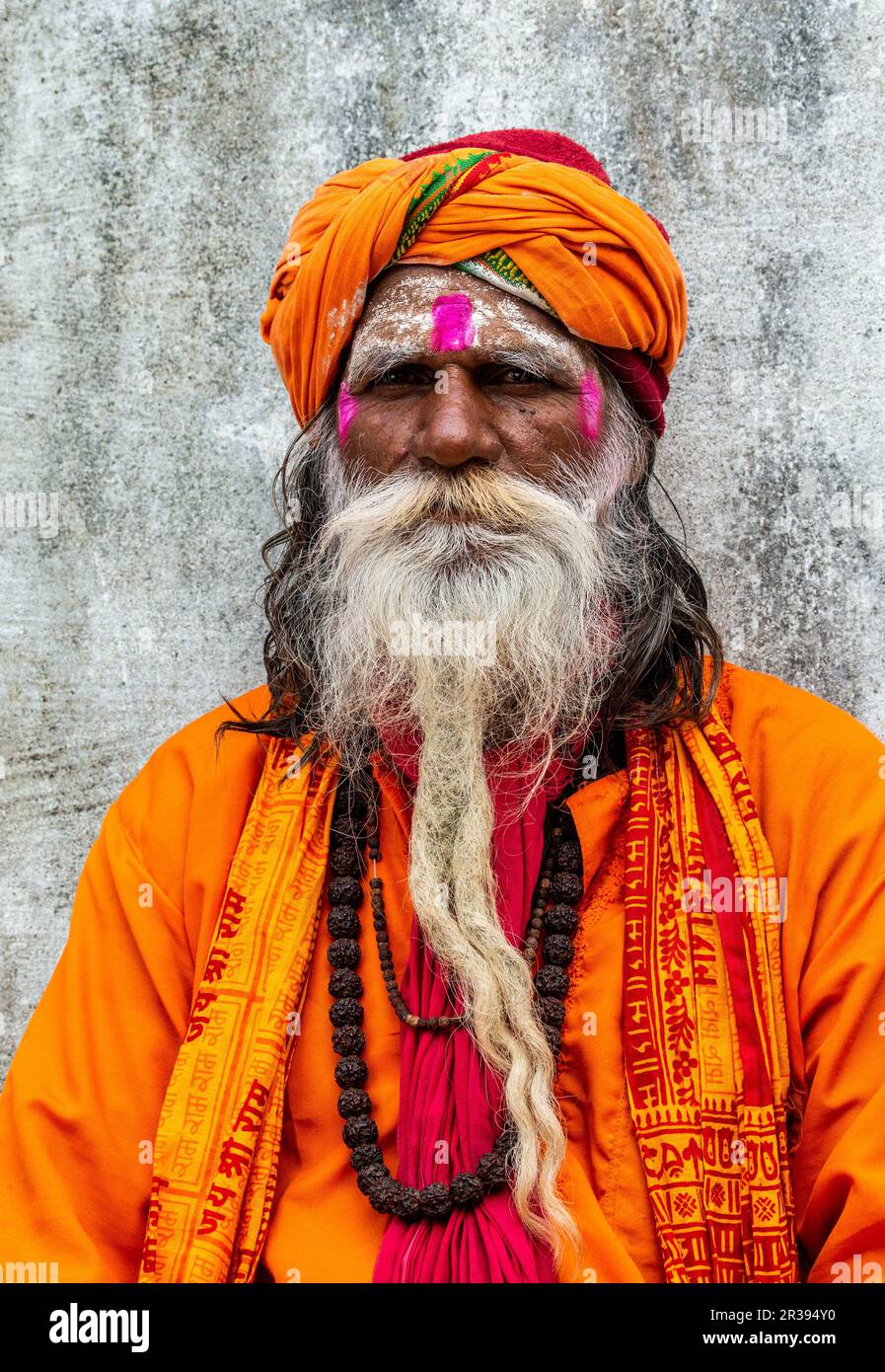 Portrait of a Sadhu in traditional dress Stock Photo - Alamy