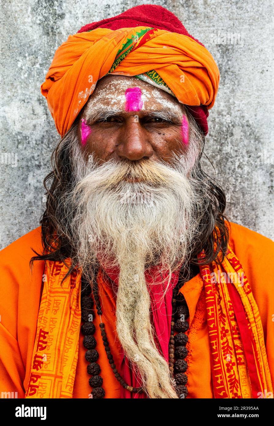 Portrait of a Sadhu in traditional dress Stock Photo - Alamy
