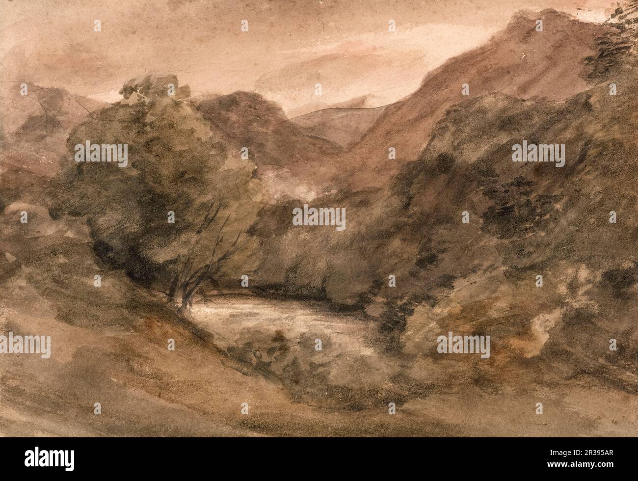 John Constable, Borrowdale, Evening after a Fine Day, 1 October 1806 ...