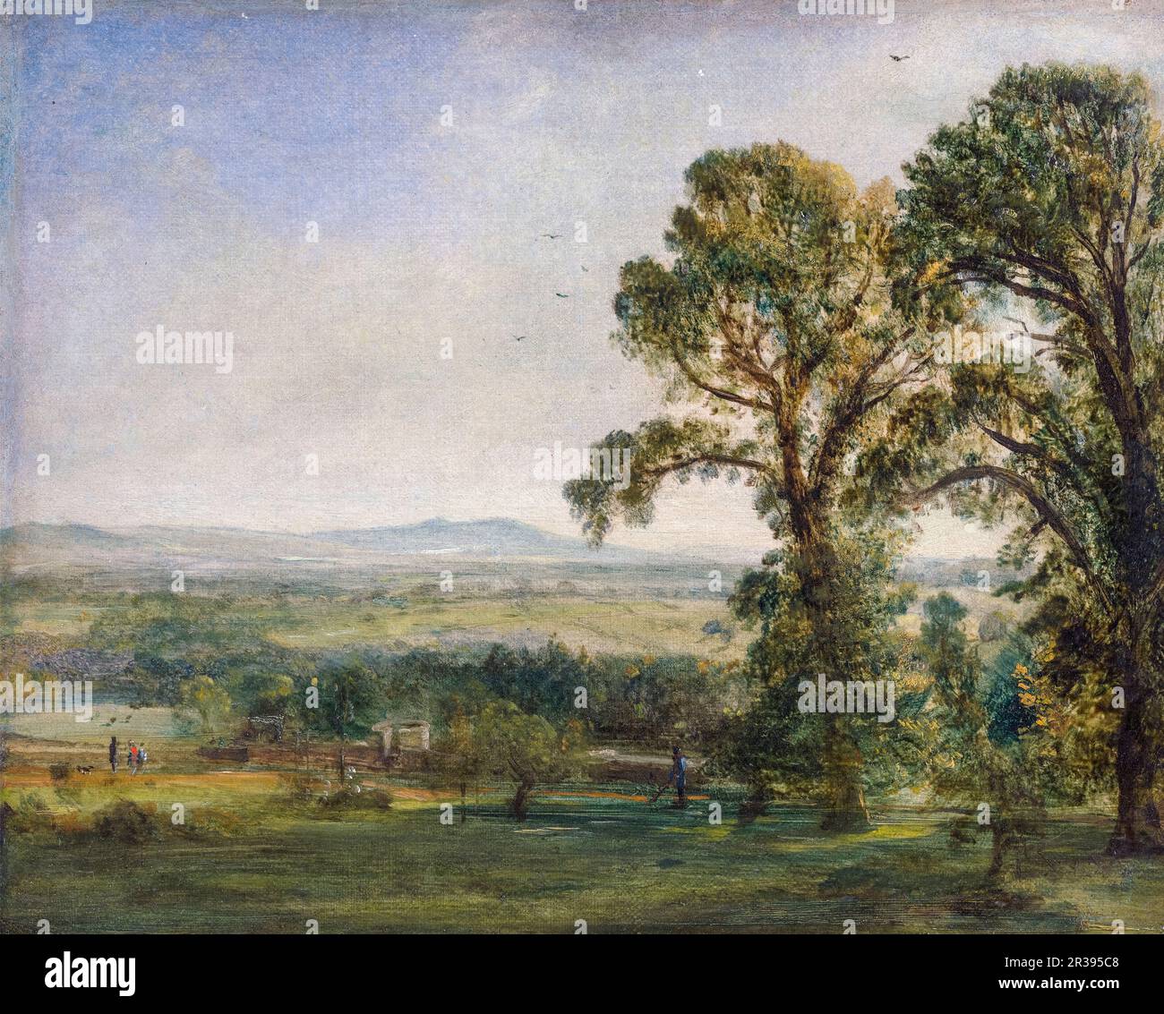 John Constable, Bardon Hill, Coleorton Hall, landscape painting circa ...