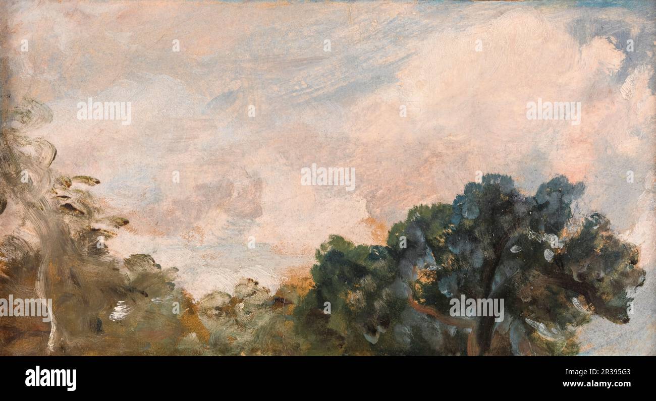 John Constable, Cloud Study with Trees, painting 1821 Stock Photo - Alamy
