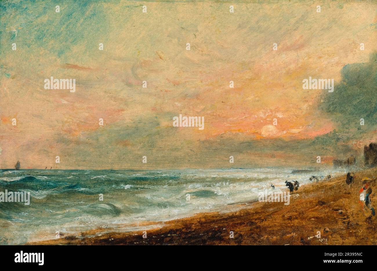 John Constable, Hove Beach, landscape painting 1824-1828 Stock Photo ...