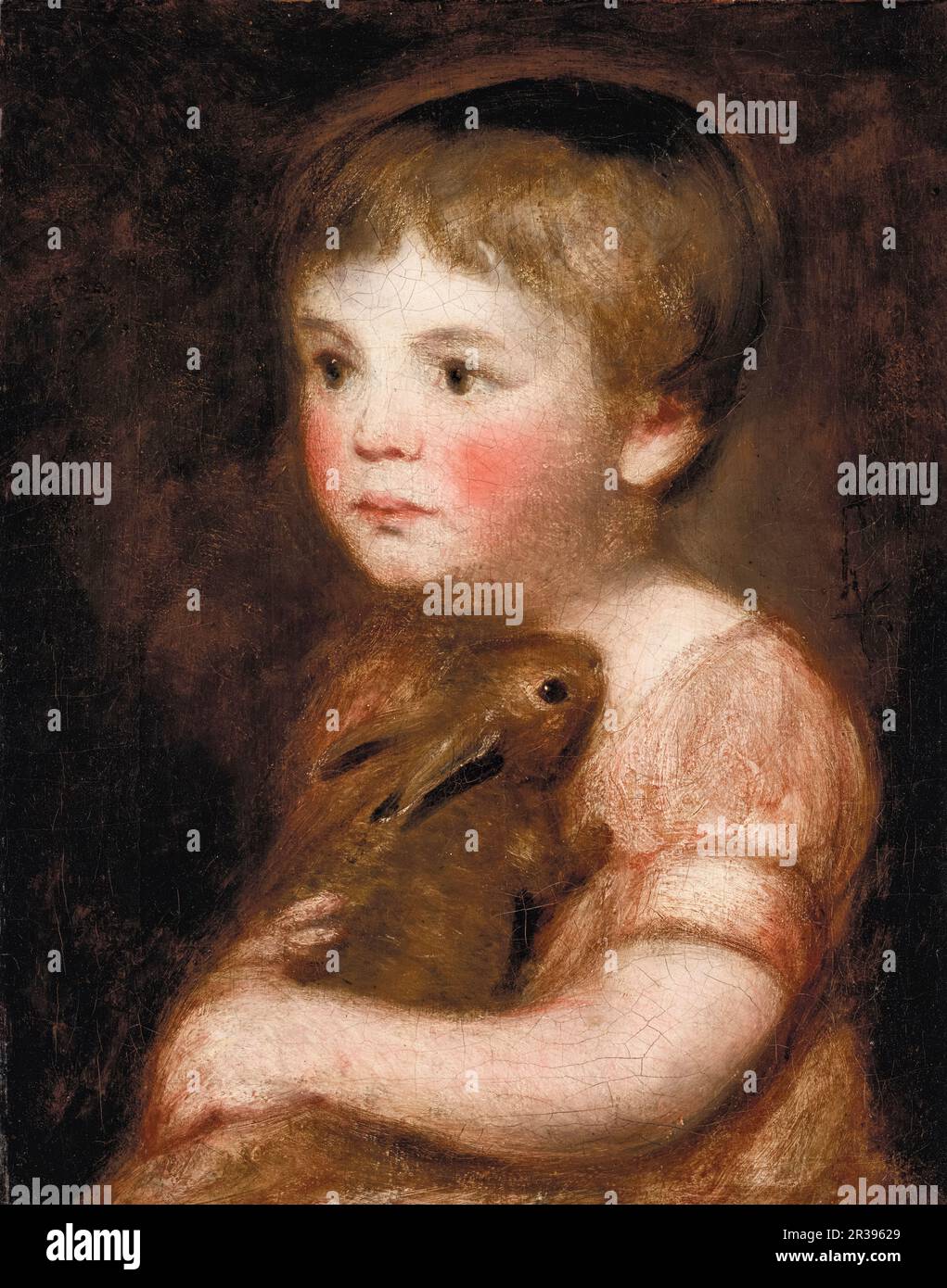 John Constable, Miss Lewis with a rabbit, portrait painting before 1837 ...