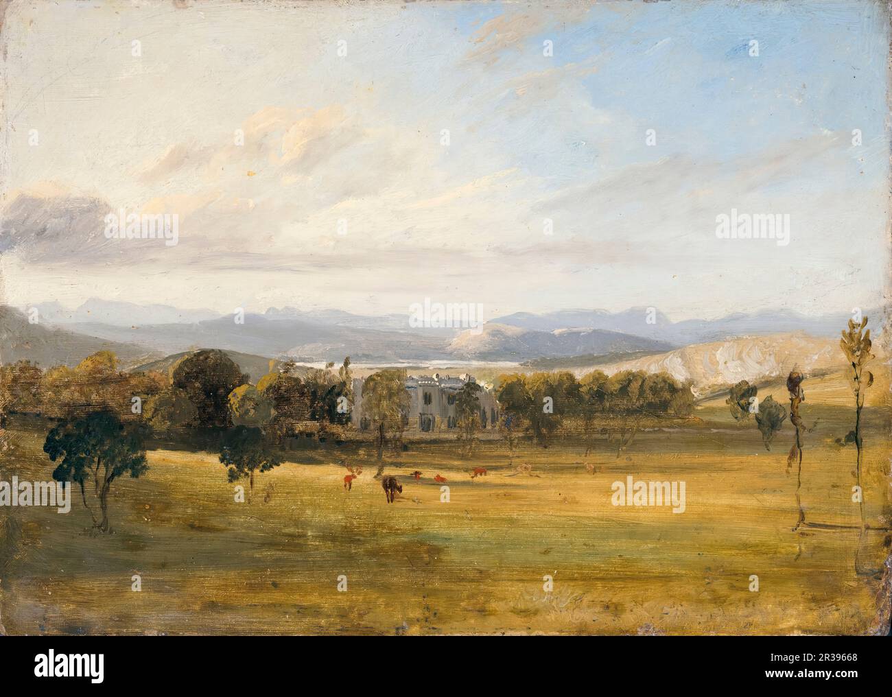 John Constable, Sketch of Leighton Hall, Lancashire, the hills of the ...