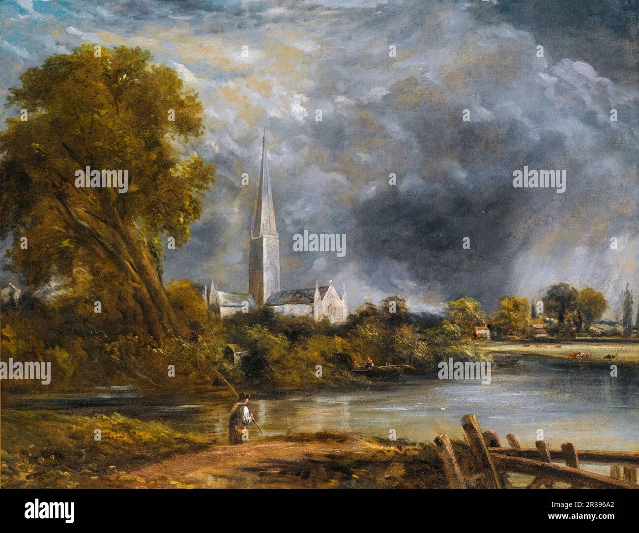 John Constable, Salisbury Cathedral From The Meadows, landscape ...