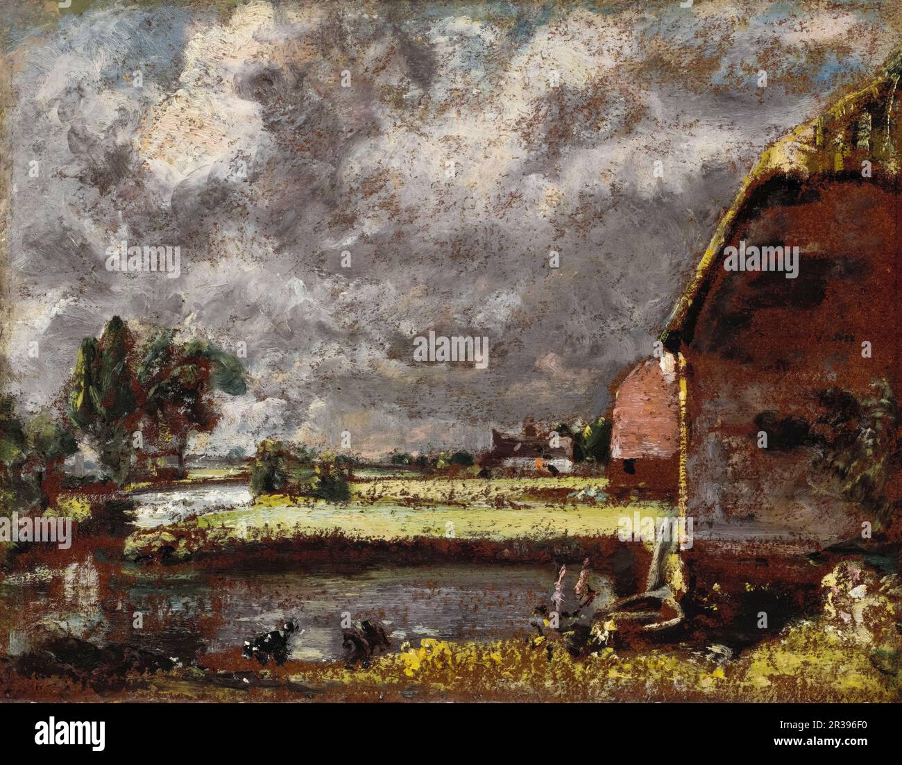 John Constable, A View on the Banks of the River Stour, landscape ...