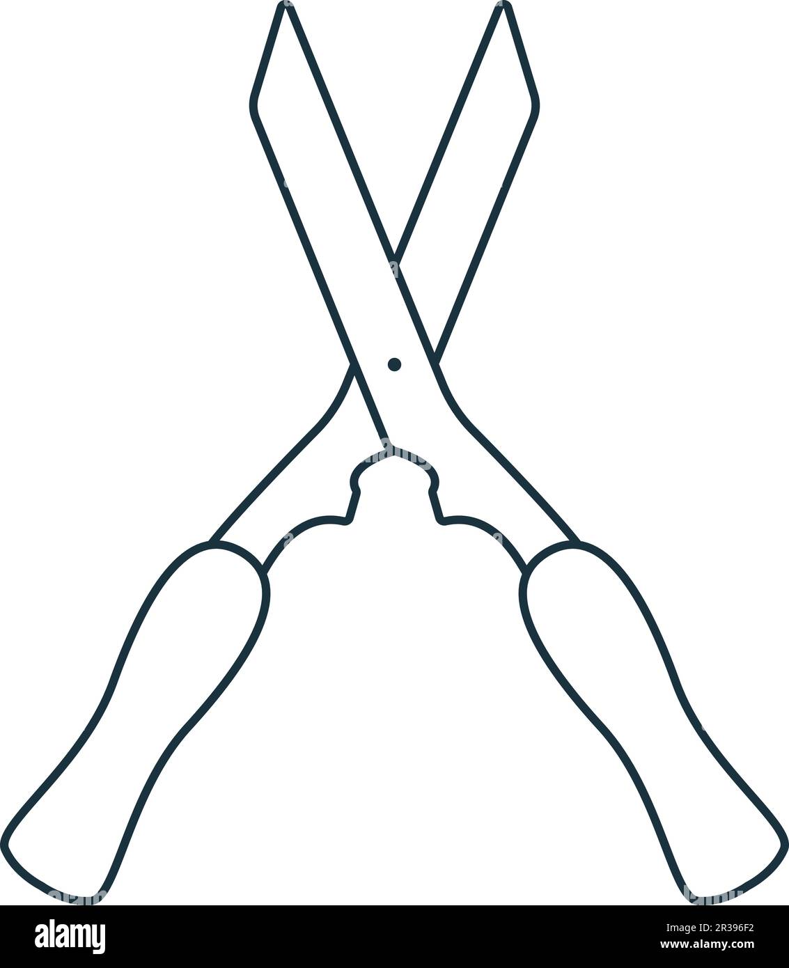 Garden shears icon. Monochrome simple sign from agriculture collection ...