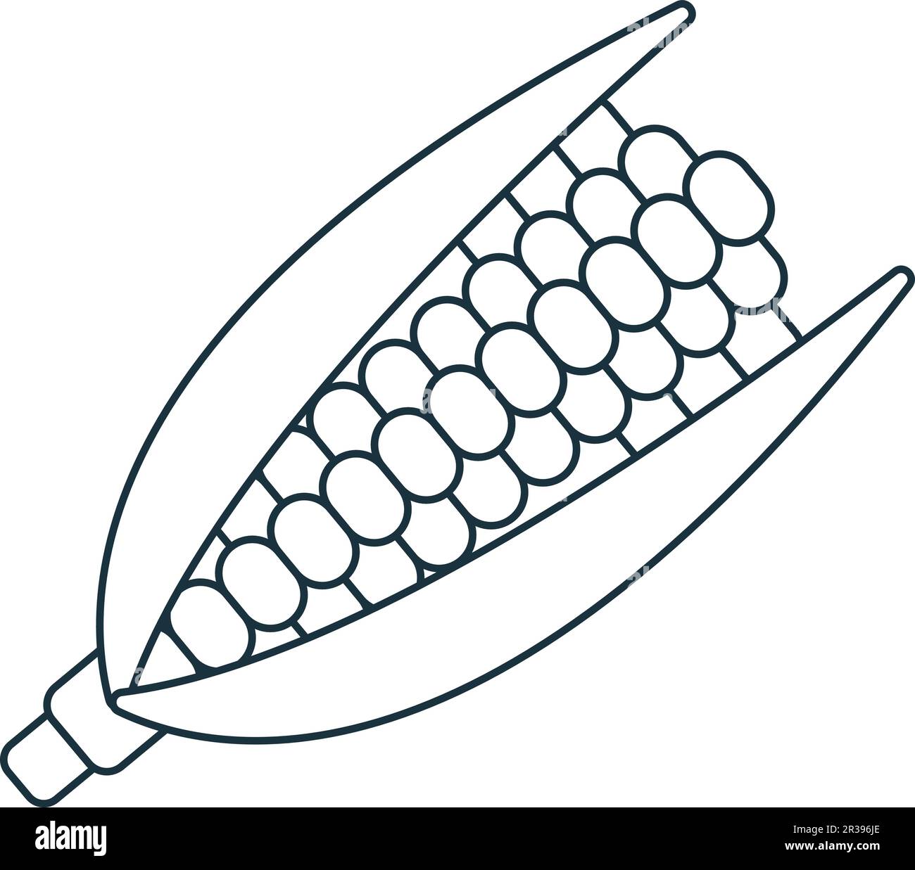 Corn icon. Monochrome simple sign from agriculture collection. Corn ...