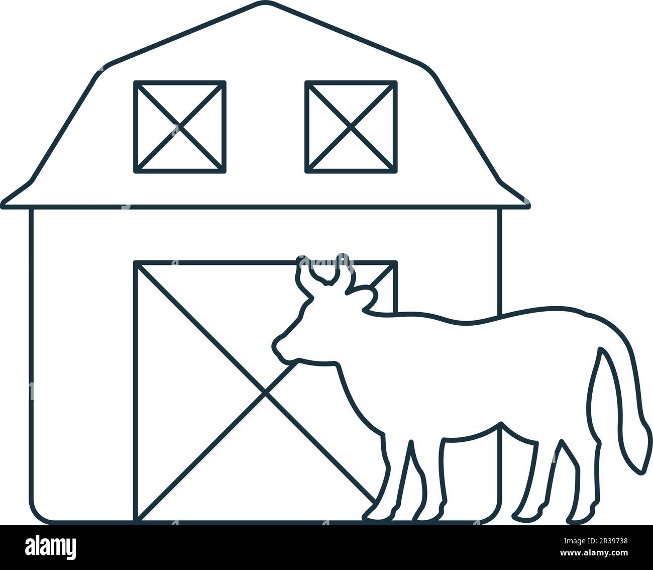 Farm icon. Monochrome simple sign from agriculture collection. Farm ...