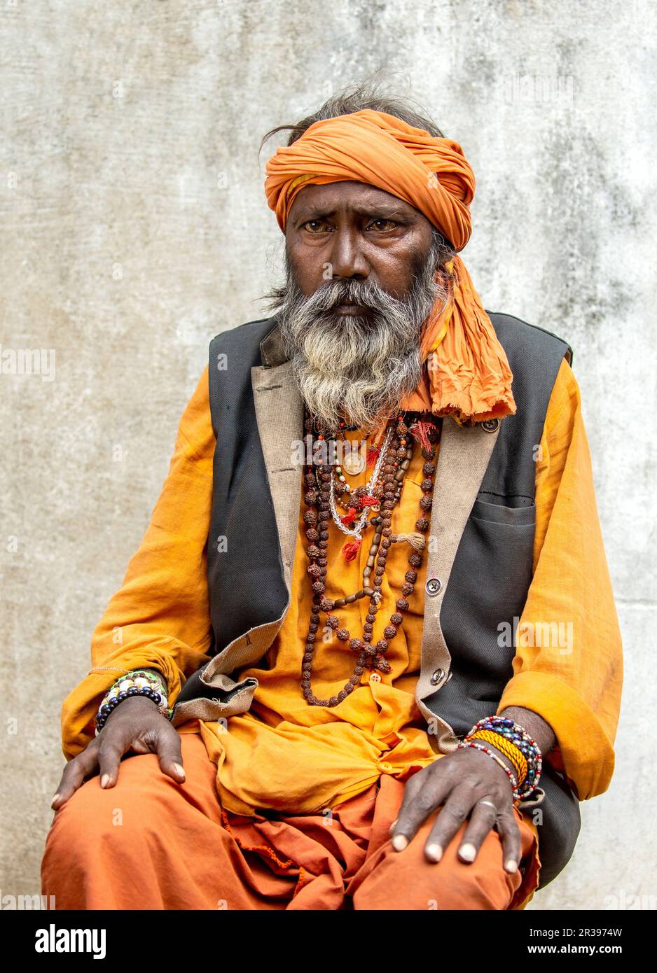 Portrait of a Sadhu in traditional dress Stock Photo - Alamy