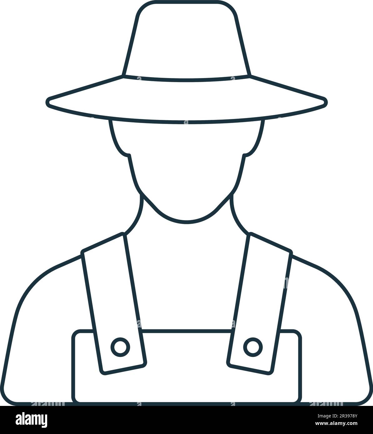 Farmer icon. Monochrome simple sign from agriculture collection. Farmer ...