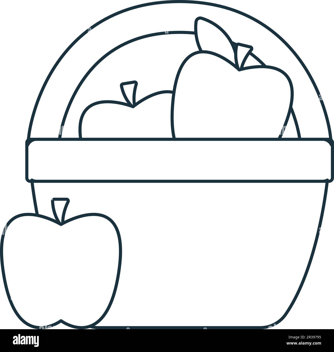 Apple harvest icon. Monochrome simple sign from agriculture collection ...