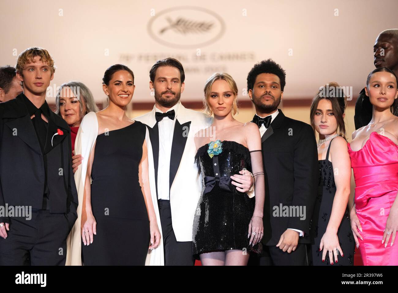 Troye Sivan, from left, producer Ashley Levinson, director Sam Levinson ...