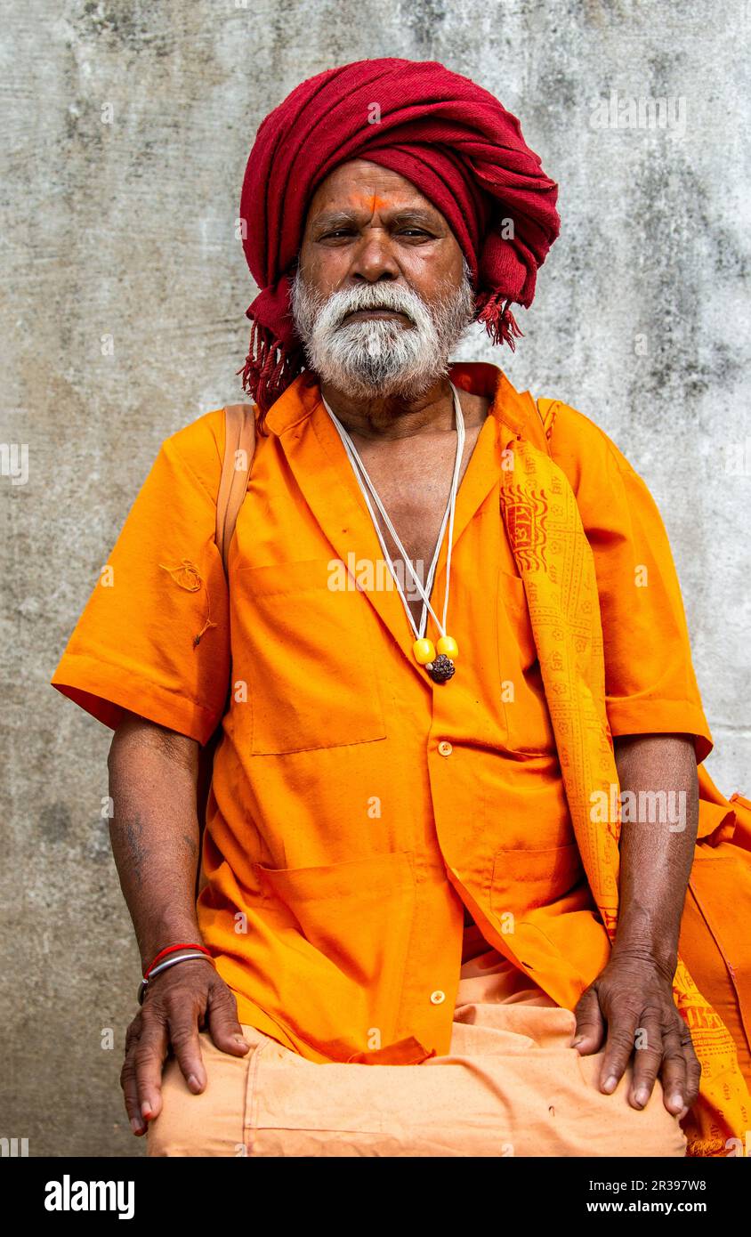 Portrait of a Sadhu in traditional dress Stock Photo - Alamy