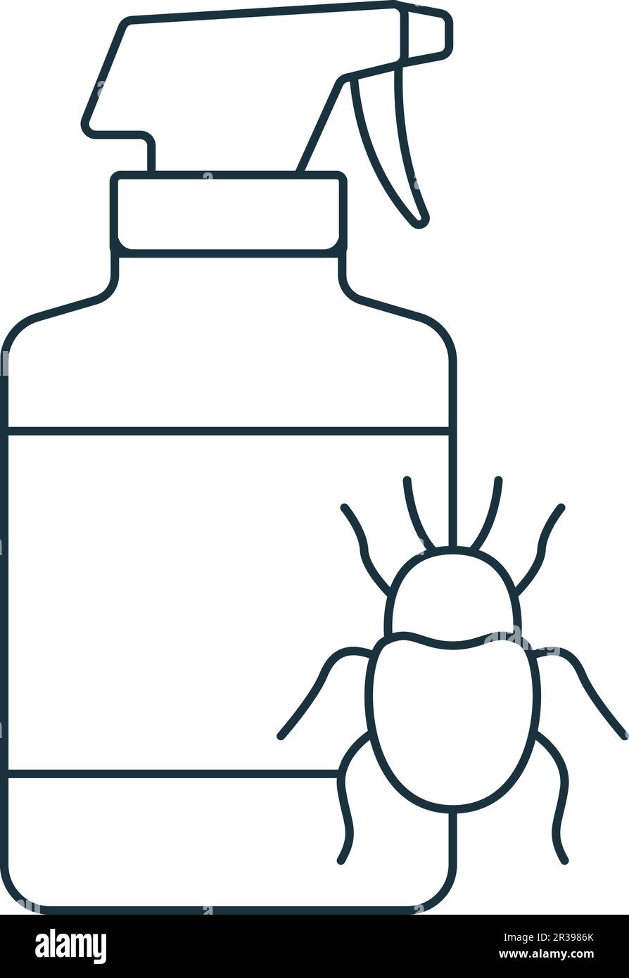 Insecticide icon. Monochrome simple sign from agriculture collection ...