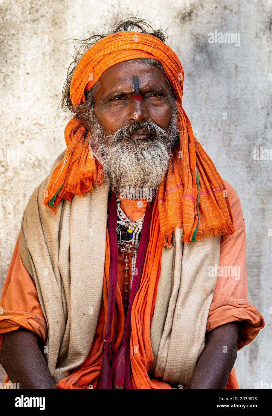 Portrait of a Sadhu in traditional dress Stock Photo - Alamy
