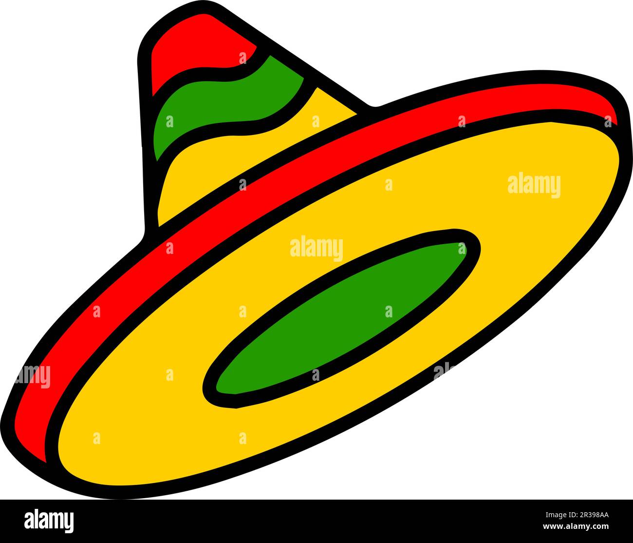 Mexican sombrero with ornament design on top. Vector colorful ...