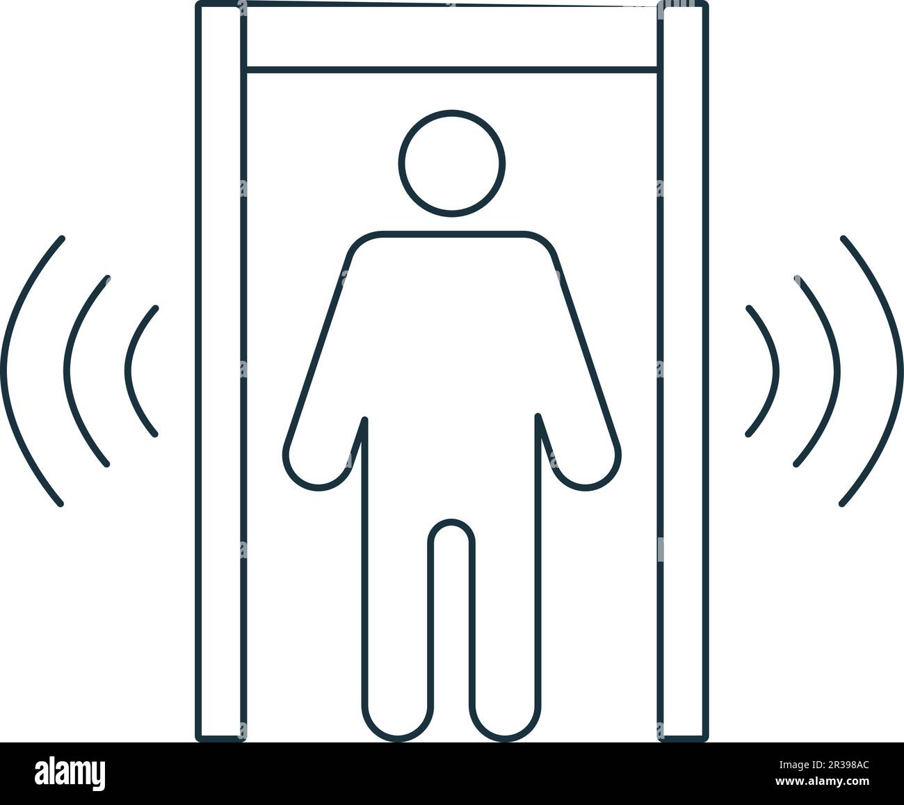 Security Control Icon Monochrome Simple Sign From Airport Elements Collection Security Control