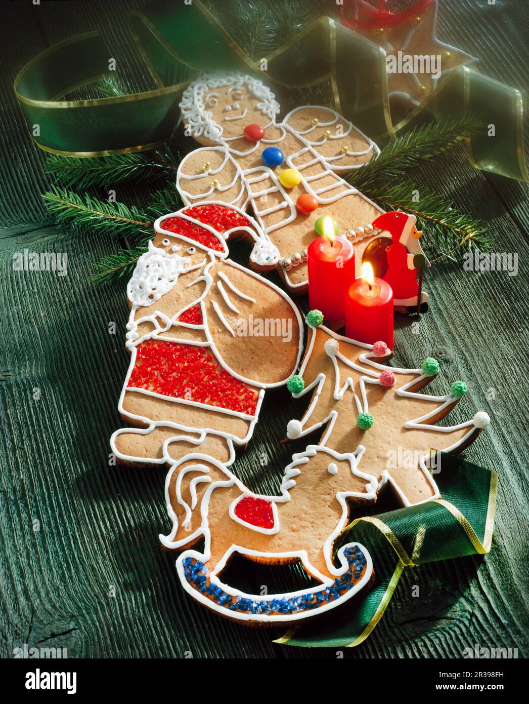 Colourful gingerbread biscuits Stock Photo - Alamy