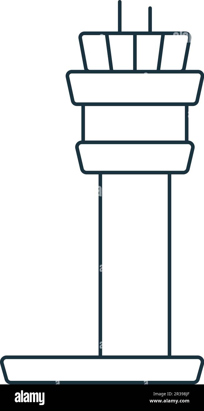 Control Tower Icon Monochrome Simple Sign From Airport Elements Collection Control Tower Icon