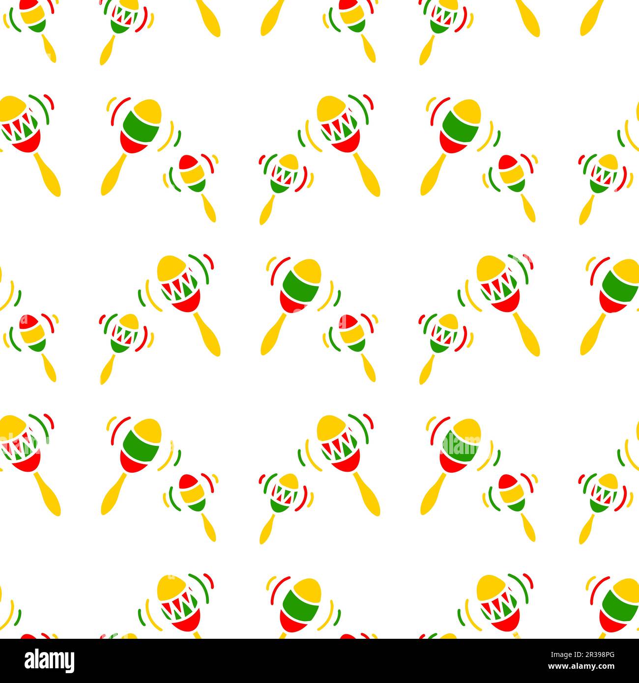 Maracas vector illustration. Seamless Mexican pattern of maraca and ...