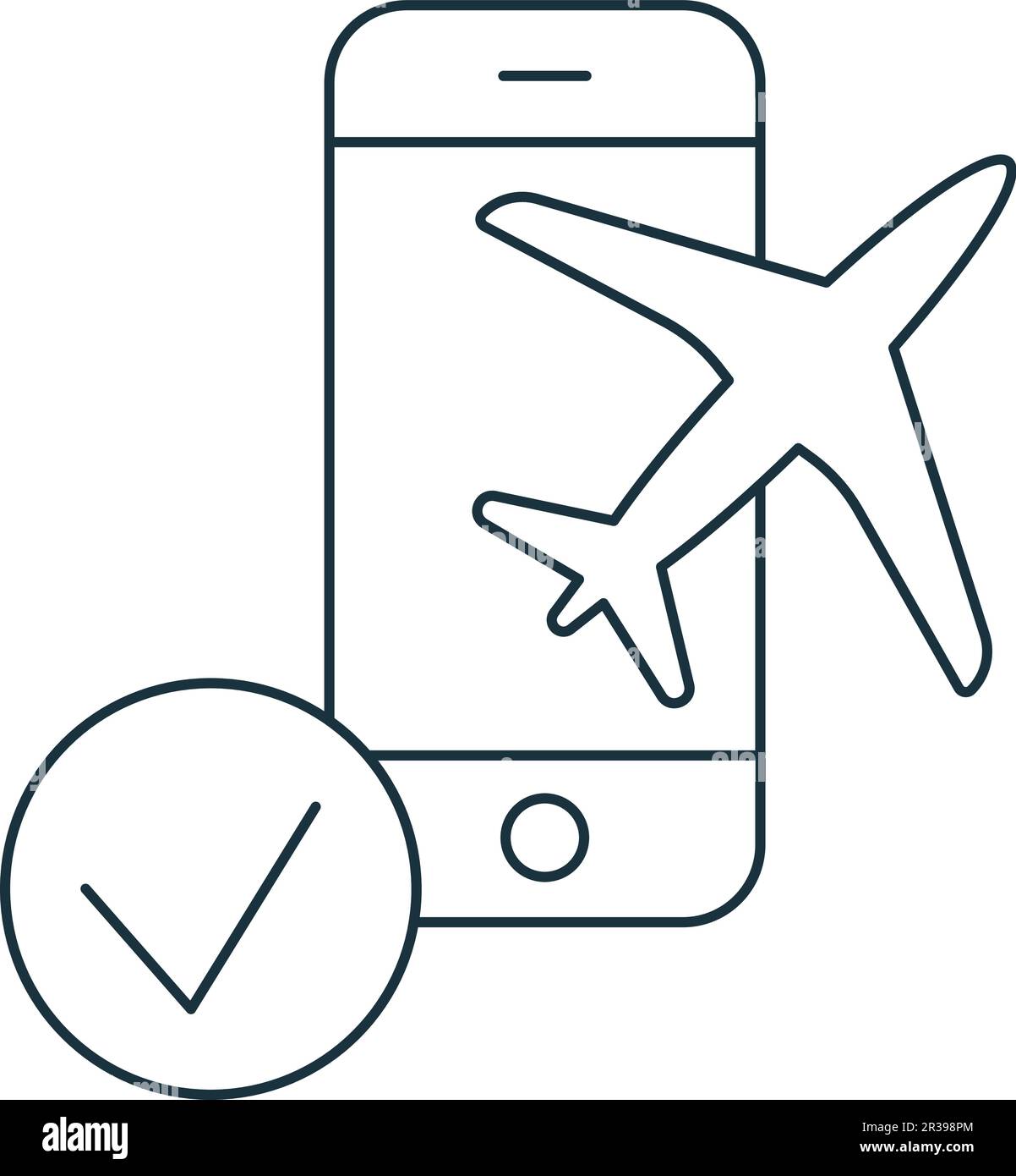 Online Check In Icon Monochrome Simple Sign From Airport Elements Collection Online Check In