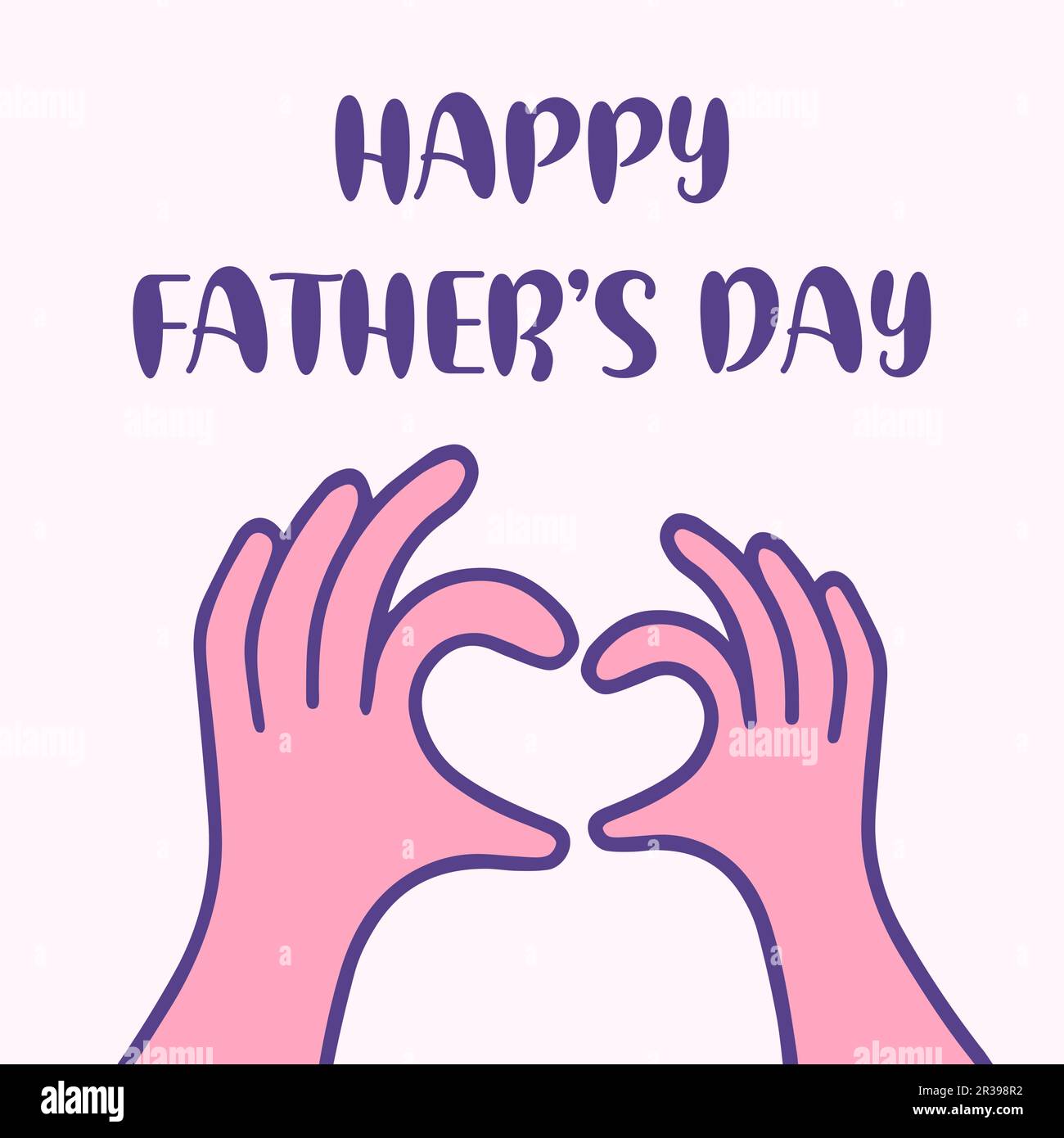 Happy Fathers Day, greeting card banner or poster. The childs and ...