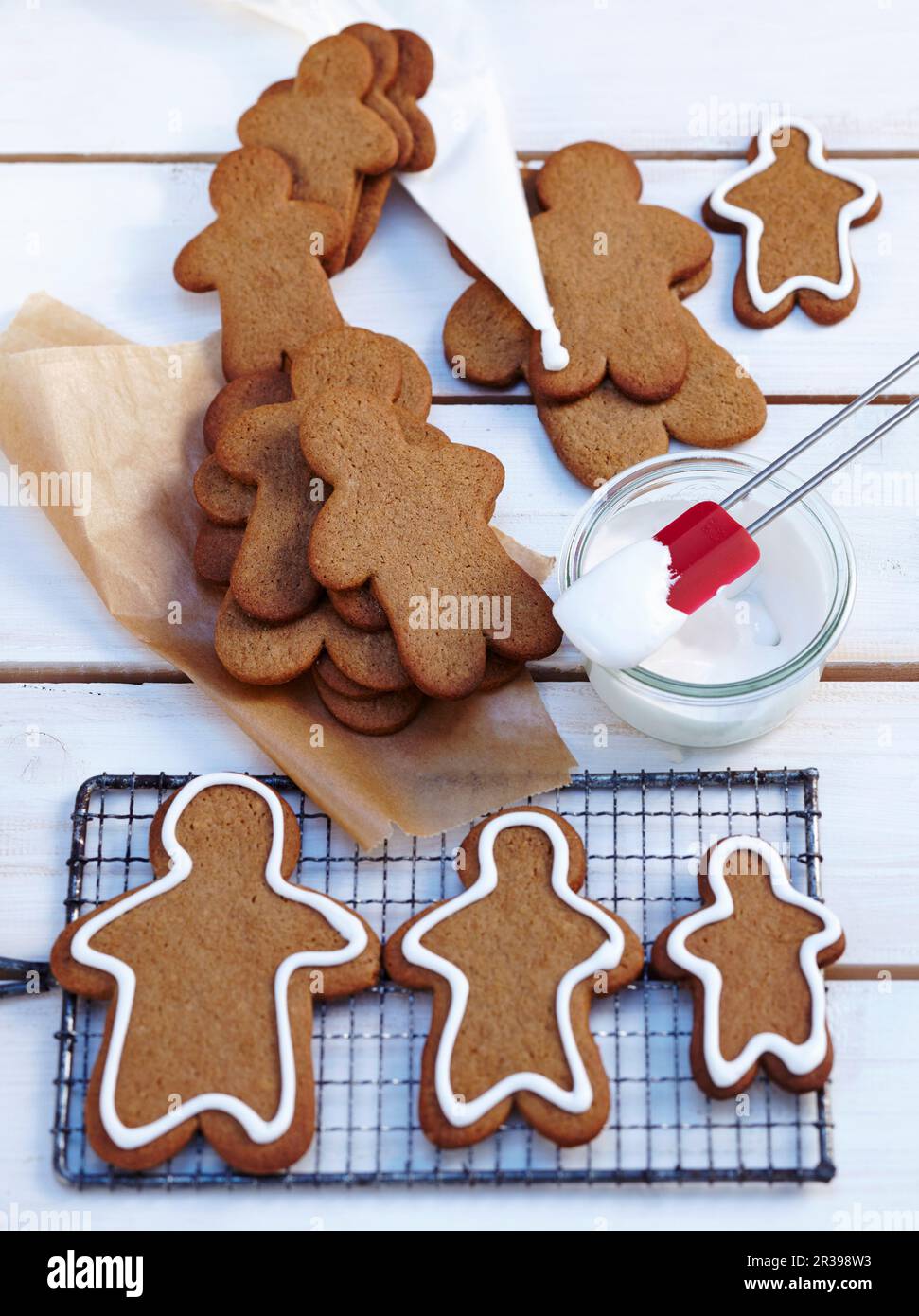 Decorated holiday cookies cooling on hi-res stock photography and ...