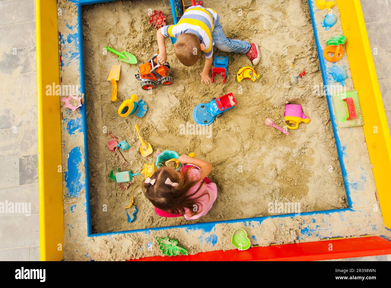 Kids Fighting In A Sandbox