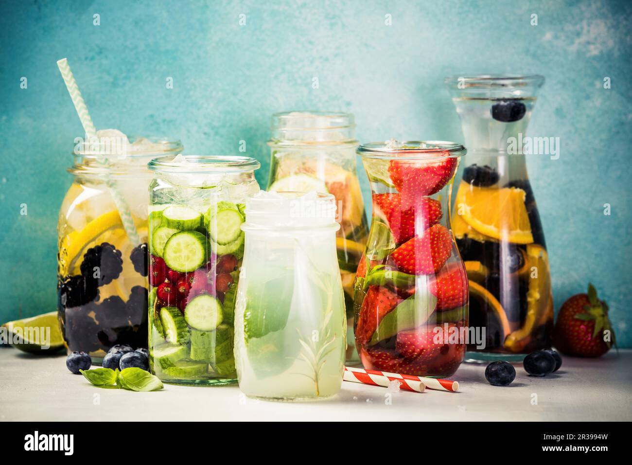 Detox water fruit flavor hi-res stock photography and images - Alamy