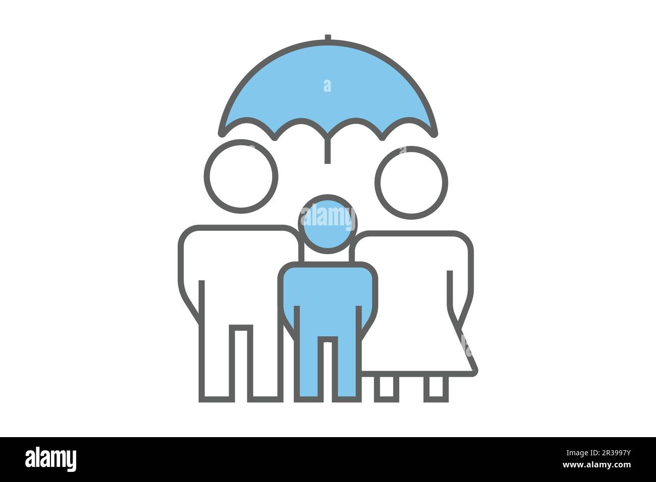 Family life insurance. insurance symbol, protection. Two tone icon ...