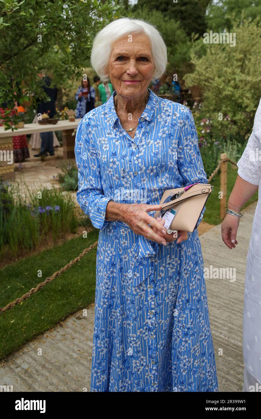 London, UK. 22 May 2023: Mary Berry attends press day at the RHS ...