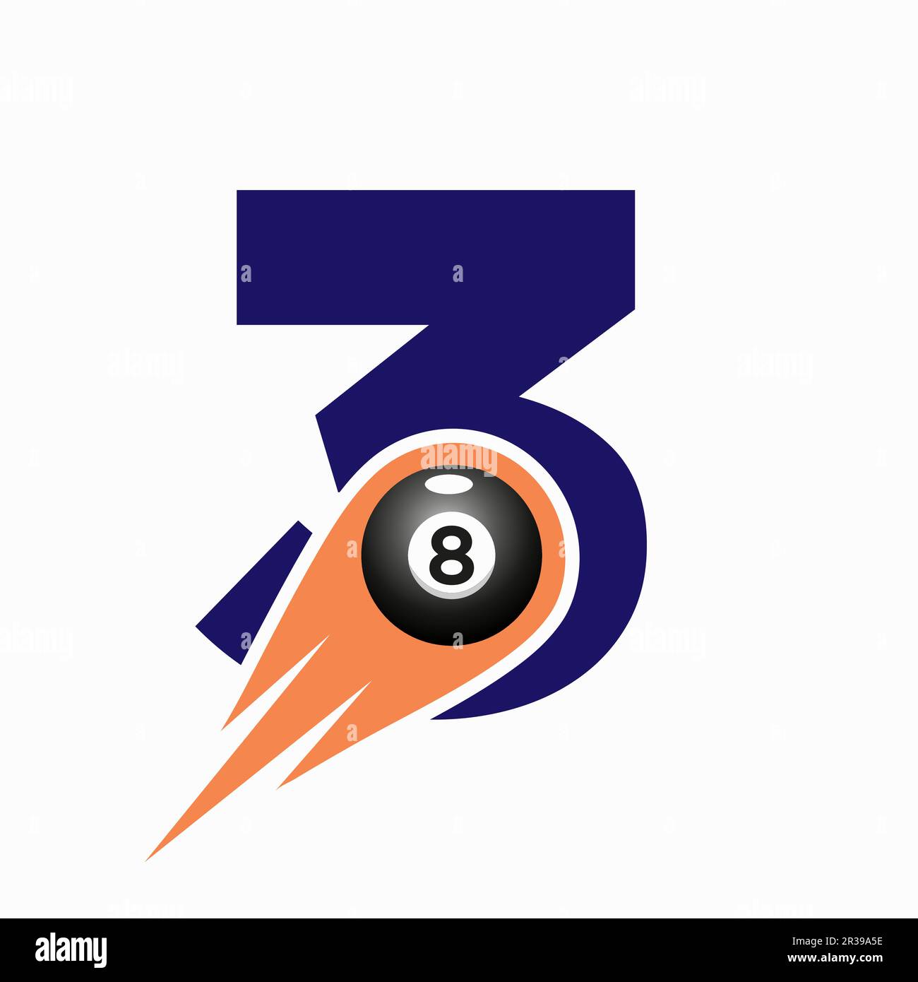 Letter 3 Billiard Sports Team Club Logo. 8 Ball Pool Logo Design ...