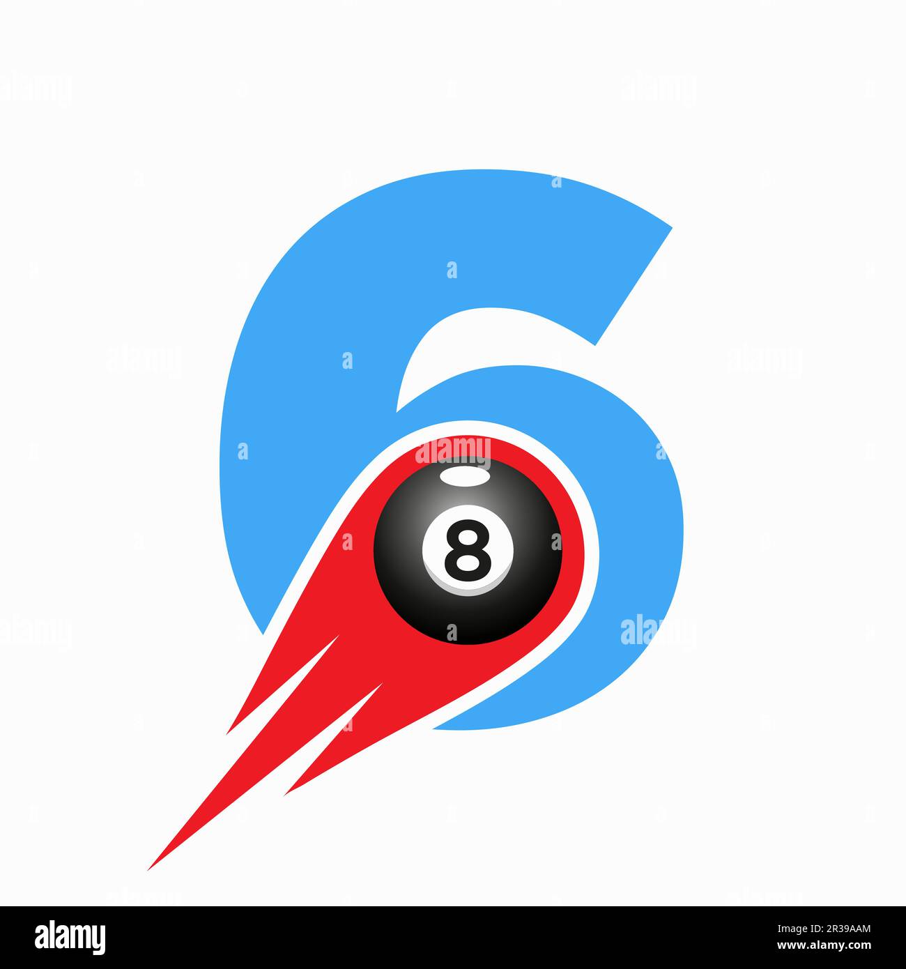 Letter 6 Billiard Sports Team Club Logo. 8 Ball Pool Logo Design ...
