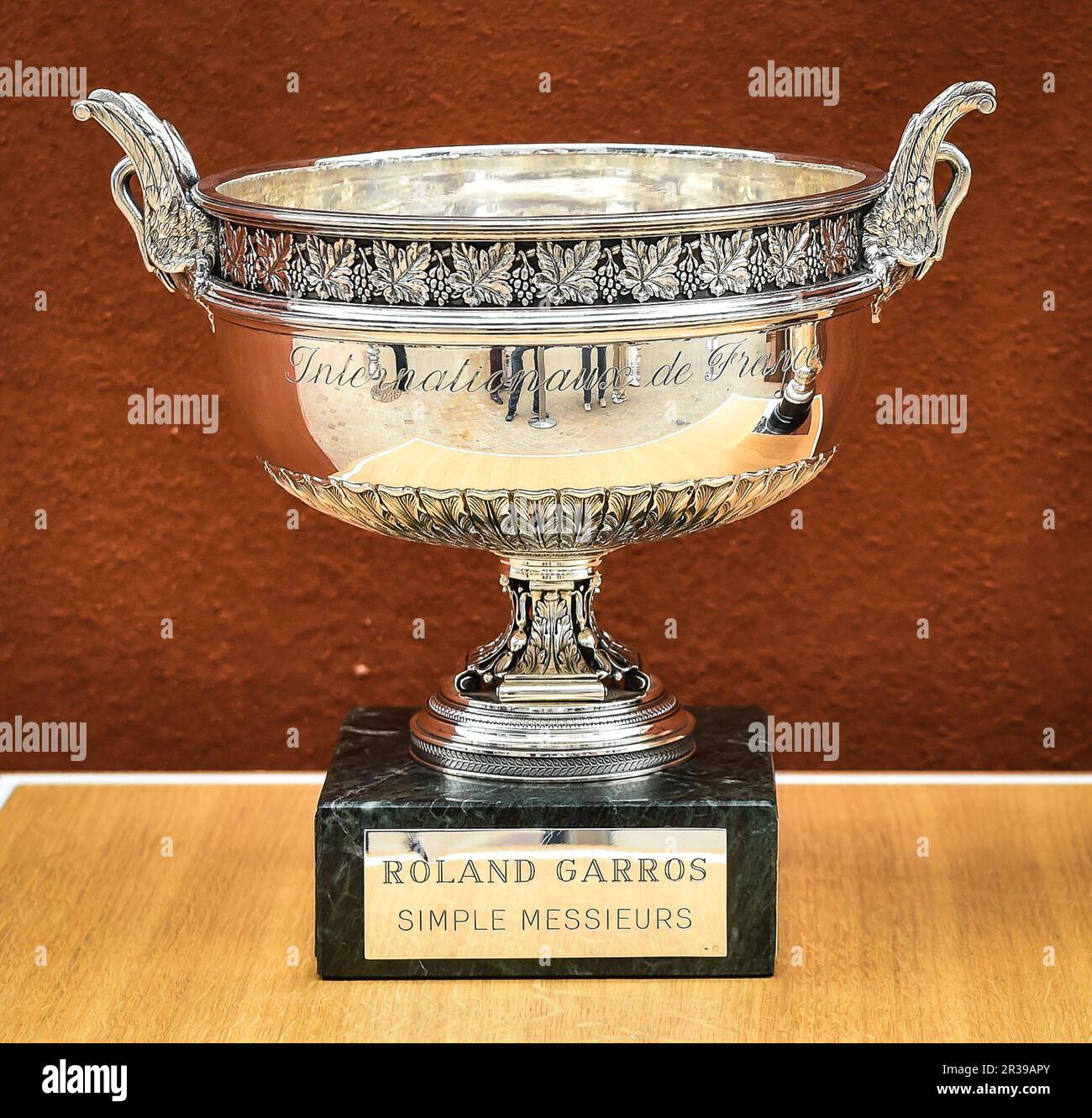 Exhibition of the Roland Garros trophy in the men's individual category ...