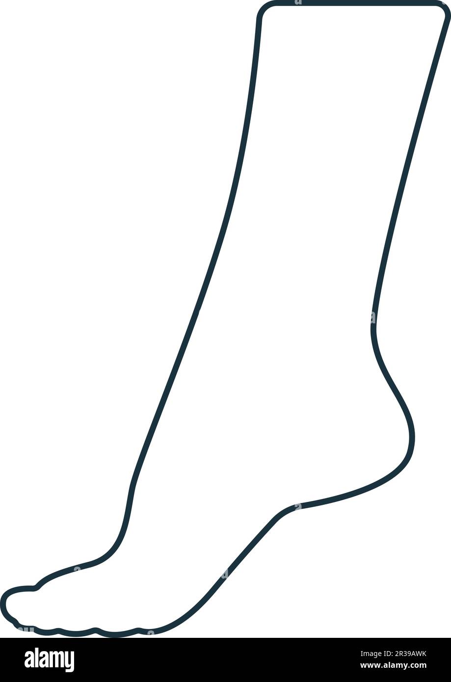 Foot icon. Monochrome simple sign from anatomy collection. Foot icon ...