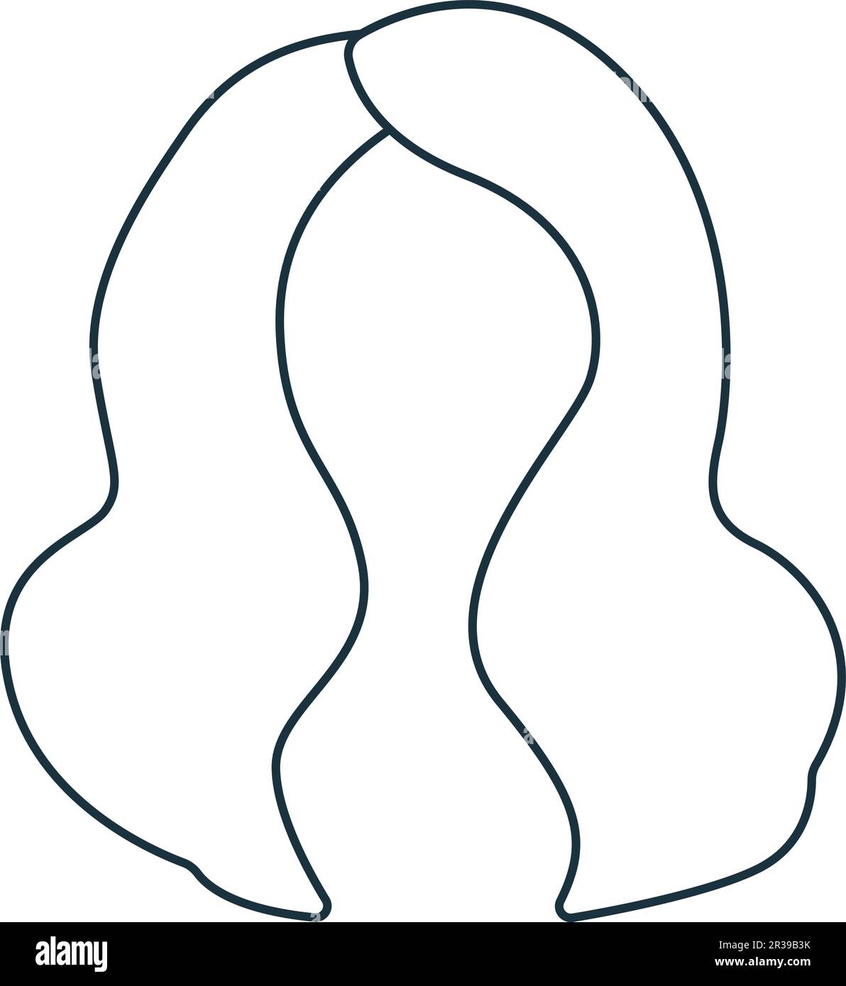 Hair icon. Monochrome simple sign from anatomy collection. Hair icon ...