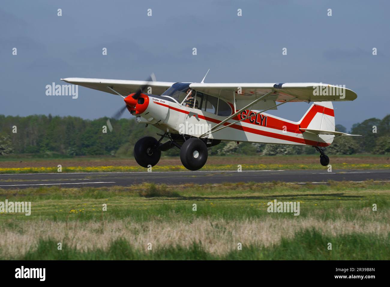 Piper PA-18-150 Super Cub, G-CLYI, Sleap Airfield, Shropshire, England ...
