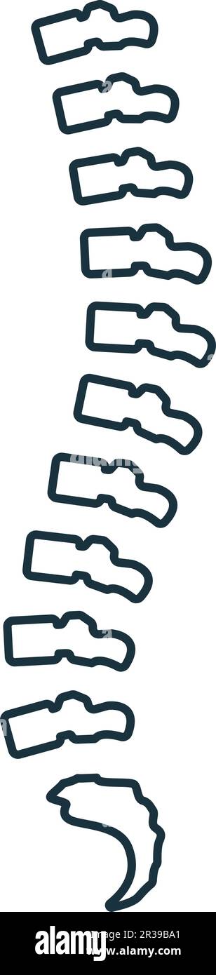 Spine icon. Monochrome simple sign from anatomy collection. Spine icon ...