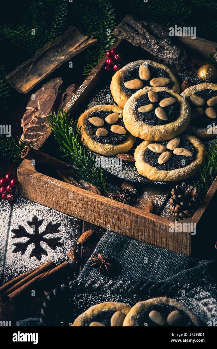 Bohemian Kolace with poppy seed filling for Christmas Stock Photo - Alamy