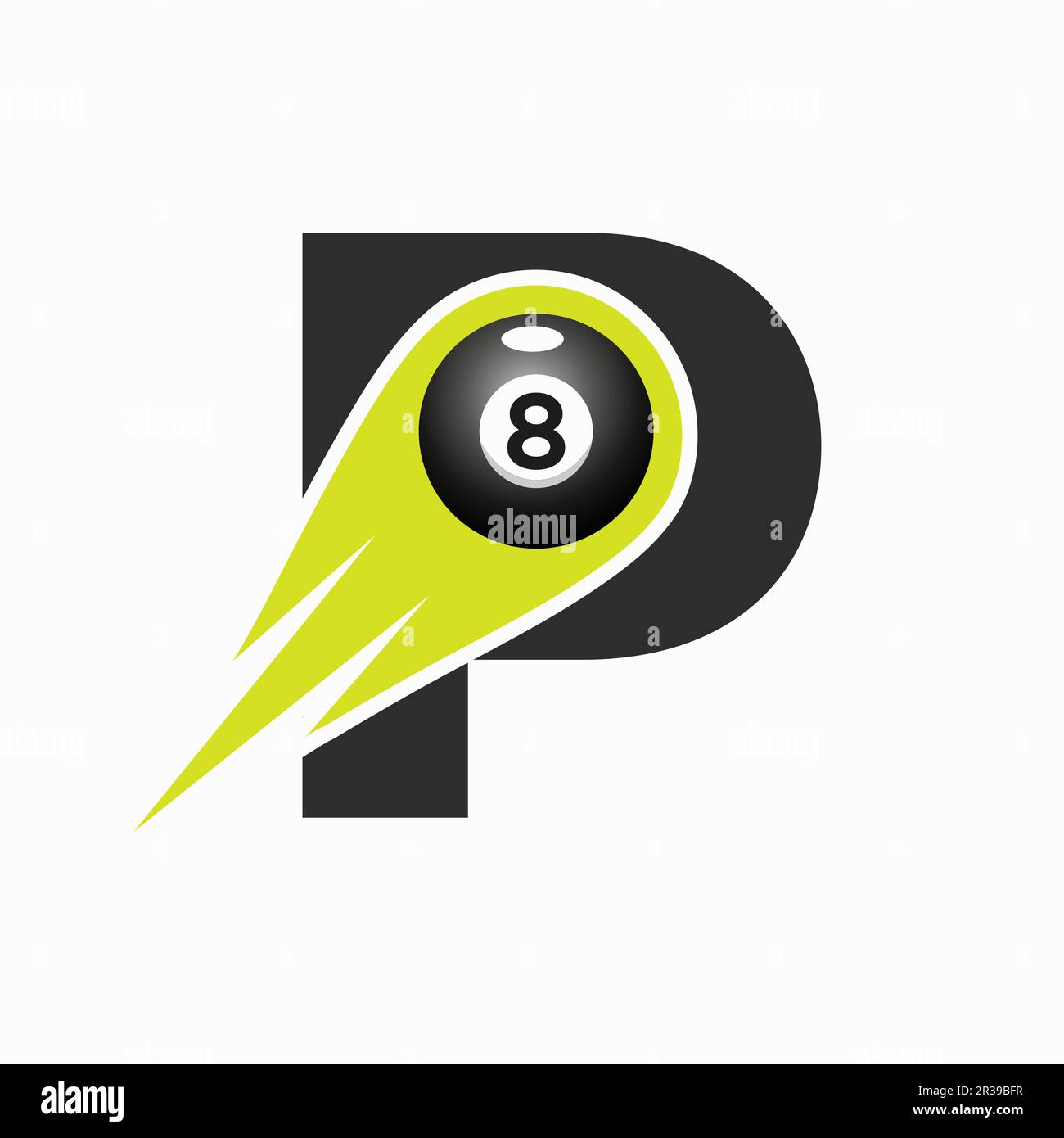 Letter P Billiard Sports Team Club Logo. 8 Ball Pool Logo Design ...