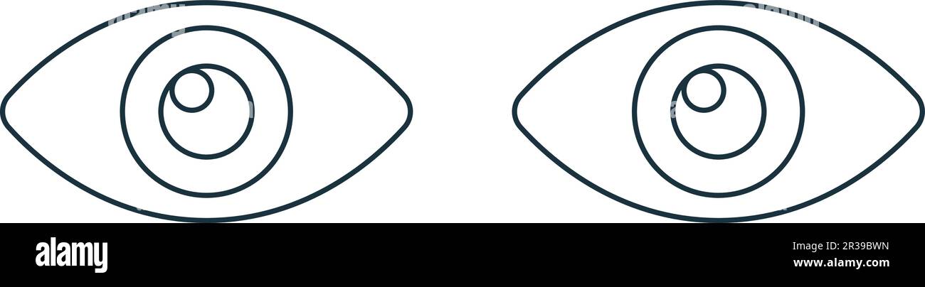 Eyes icon. Monochrome simple sign from anatomy collection. Eyes icon ...