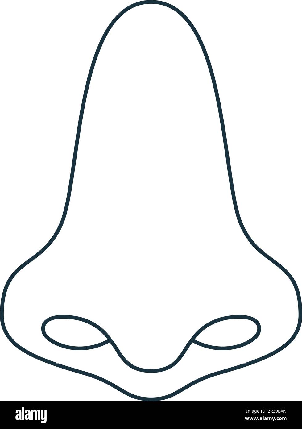 Nose icon. Monochrome simple sign from anatomy collection. Nose icon ...