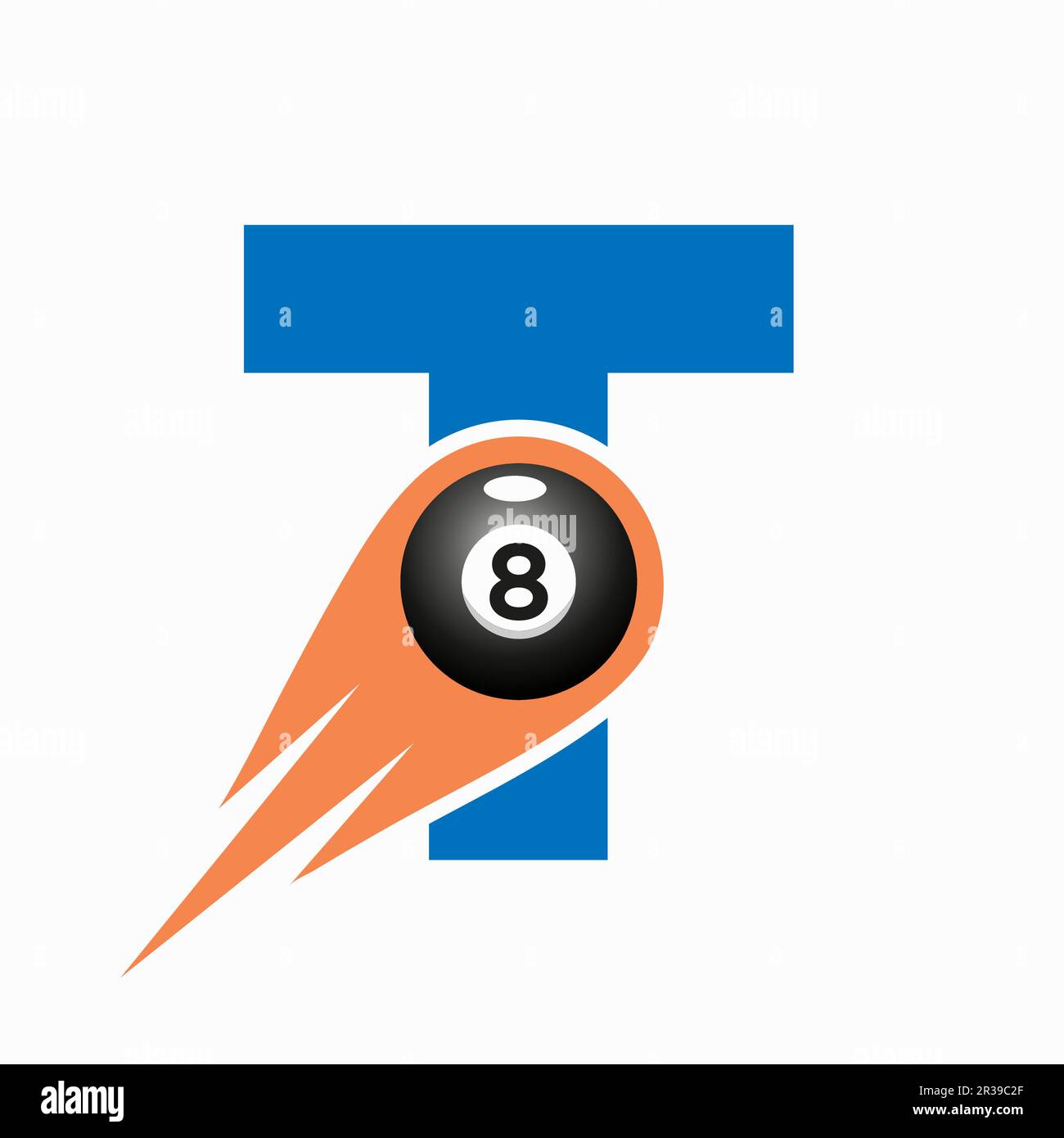 Letter T Billiard Sports Team Club Logo. 8 Ball Pool Logo Design ...